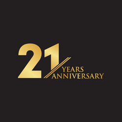 21st year anniversary logo design template Vector Image