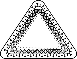 Colorful and triangular mandala Royalty Free Vector Image