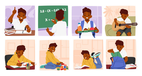 Student Daily Routine Vector Images (over 590)