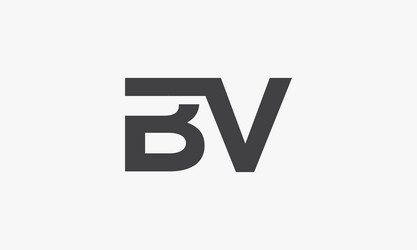 Bv or vb logo design isolated on white background Vector Image