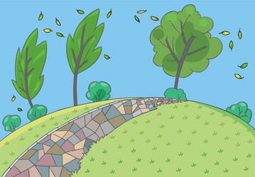 Landscape background children Royalty Free Vector Image