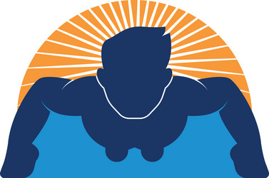 Push up icon logo design Royalty Free Vector Image