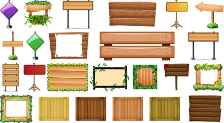 Set various type sign banner Royalty Free Vector Image