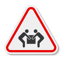 Symbol two person lift sign isolate on white Vector Image