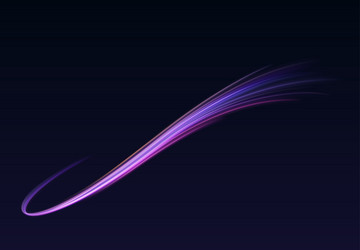 Abstract purple light lines realistic Royalty Free Vector