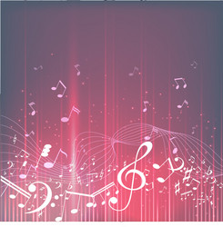 Colorful music background Royalty Free Vector Image