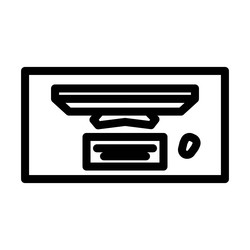 Computer table monitor top view isometric icon Vector Image