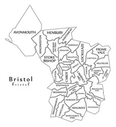 Modern map - lancashire county with districts Vector Image
