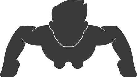 Push up icon logo design Royalty Free Vector Image