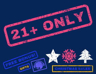 21 only rubber stamp Royalty Free Vector Image