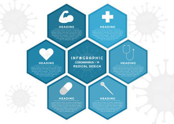 Infographic hexagon modern mind map design Vector Image