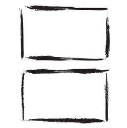 Graffiti rectangle grunge frame in blac Royalty Free Vector
