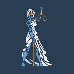 Themis as ancient greek goddess and lady justice Vector Image