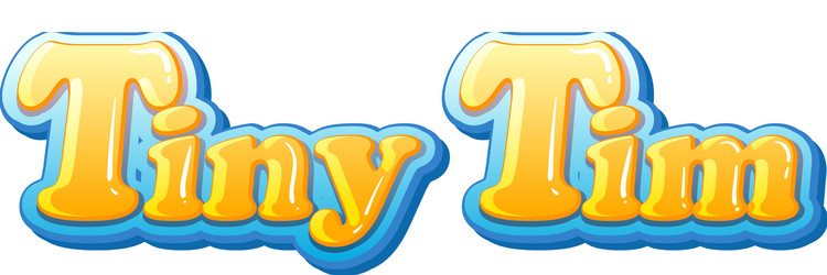 Tiny tim logo text design Royalty Free Vector Image