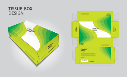 Tissue box packaging design box design Royalty Free Vector