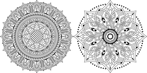 Two mandalas Royalty Free Vector Image - VectorStock