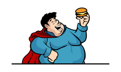 Fat Superhero Art Vector Images (31)