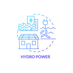 Hydro power concept icon Royalty Free Vector Image