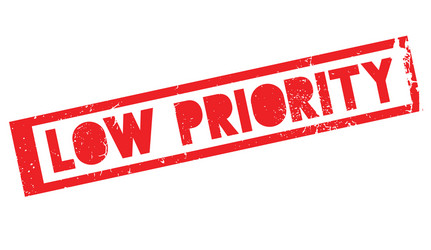 Low priority rubber stamp Royalty Free Vector Image