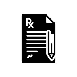 Hospital prescription pad icon Royalty Free Vector Image