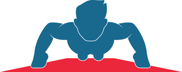 Push up icon logo design Royalty Free Vector Image