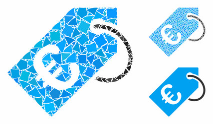 Euro price tag rounded icon Royalty Free Vector Image