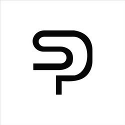 Initial letter sp or ps logo design template Vector Image