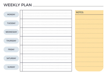 Weekly Plan Vector Images (over 5,800)