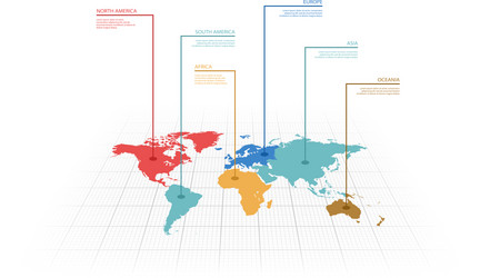 Map of ar rass design template world Royalty Free Vector