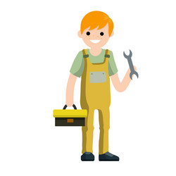 Cartoon - technician man Royalty Free Vector Image