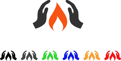Warm up hands icon with bonus energy clipart Vector Image