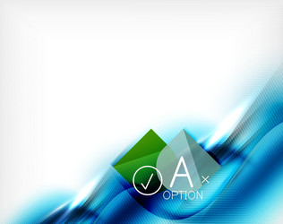 Blue aqua wave designed business poster Royalty Free Vector