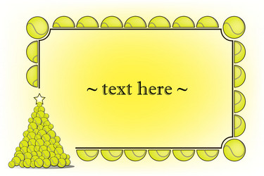 Frame with tennis ball Royalty Free Vector Image