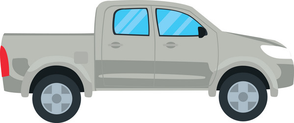 Icon gray pickup colorful design Royalty Free Vector Image