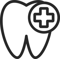 Tooth and plus icon Royalty Free Vector Image - VectorStock