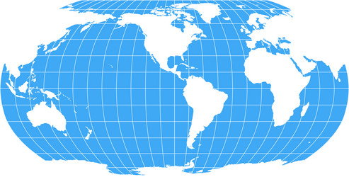 World Map in Robinson Projection with Vector Images (45)