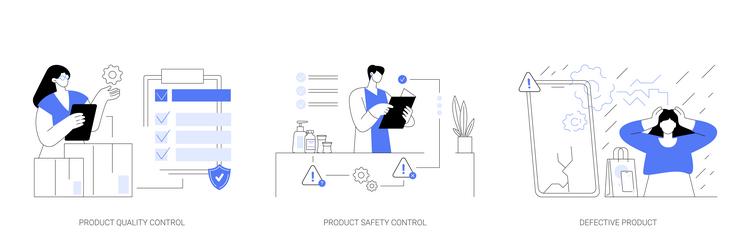 Product safety control abstract concept Royalty Free Vector