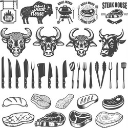 Set of heraldic elements Royalty Free Vector Image