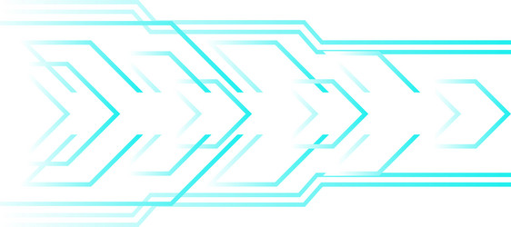 Abstract tech arrows blue gradient stripes banner Vector Image