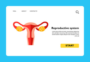 Female reproductive system icon Royalty Free Vector Image
