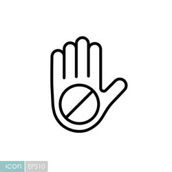 Hand stop or forbidden icon Royalty Free Vector Image
