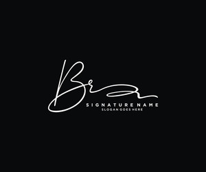 Letter br signature logo template Royalty Free Vector Image