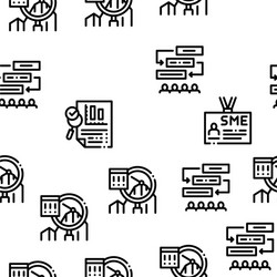 Sme business company seamless pattern Royalty Free Vector
