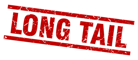 Long tail red grunge stamp Royalty Free Vector Image