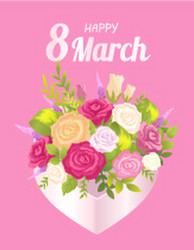 8 march international womens day concept design Vector Image