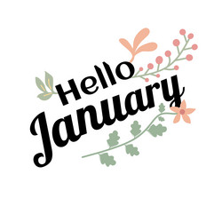 Hello january Royalty Free Vector Image - VectorStock