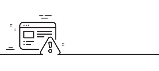Internet warning line icon attention triangle Vector Image