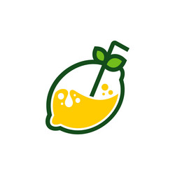 Lemon tree logo design Royalty Free Vector Image