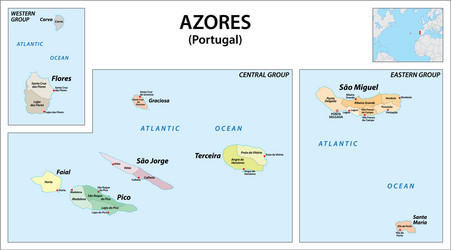 Flores Azores Map Vector Images (over 190)