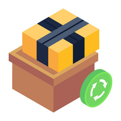 Recycling carton box Royalty Free Vector Image